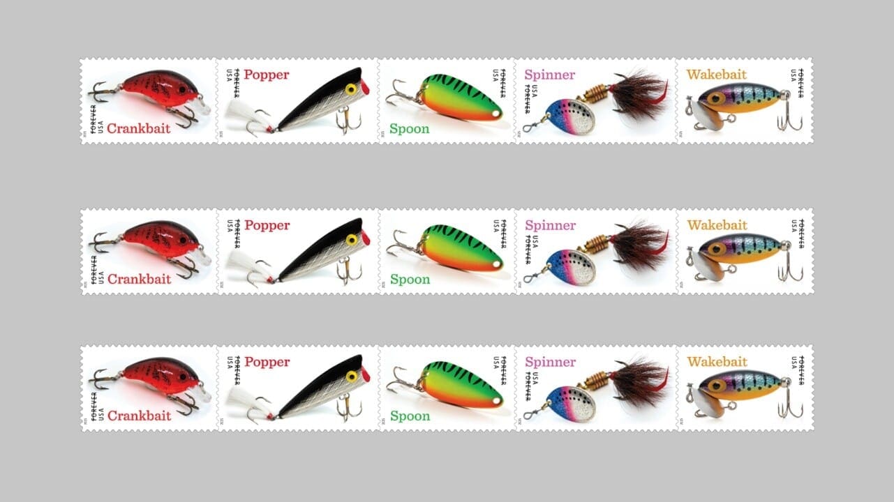 Freshwater Fishing Lures Stamps To Be Issued March 13 | Postaltimes