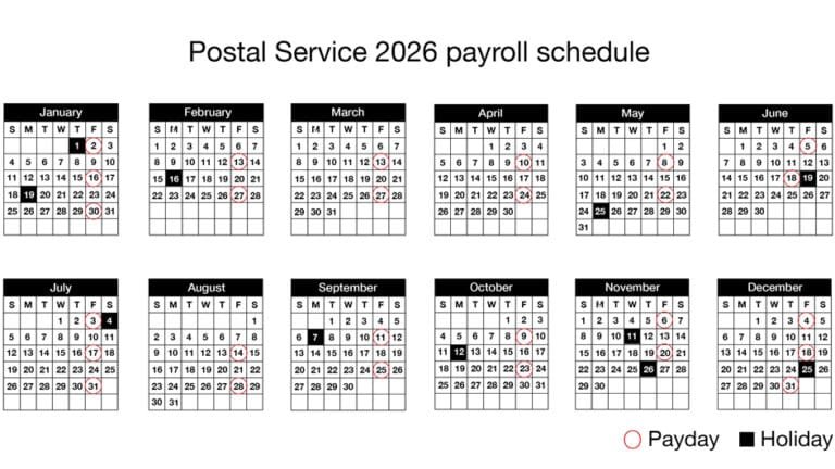 Link’s annual calendar shows this year’s payroll schedule - Postaltimes
